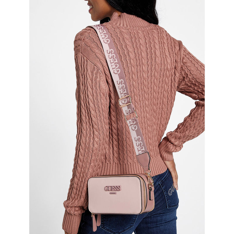 Buy Guess Women Peach Crossbody Sling Bag Online