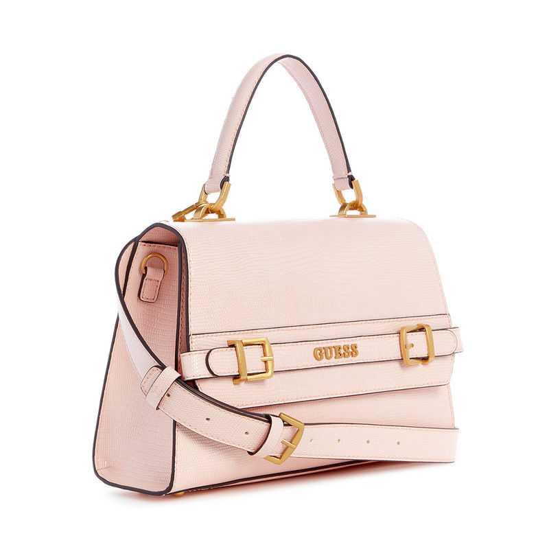 Buy Guess Women Peach Satchel with Detachable Strap (Set of 2) Online