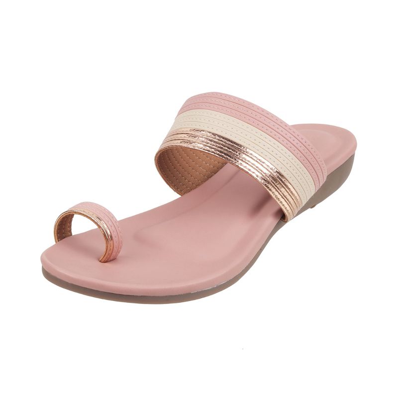 Buy Metro Peach Casual One Toe Flats Online