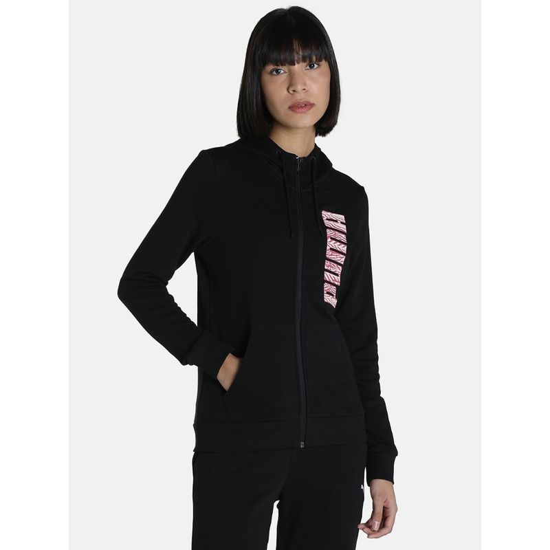 Buy Puma Sweat Hooded Women Black Jacket Online