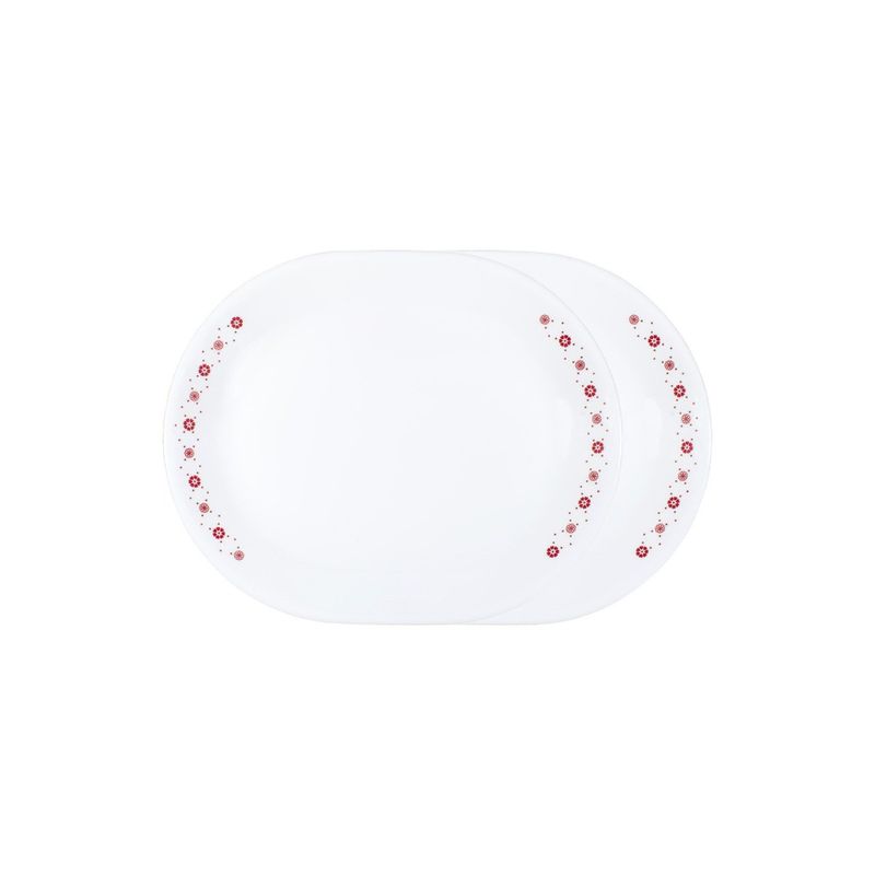 Buy Corelle Living ware Crown 31 cm Oval Serving Platter (Pack of 2) Online