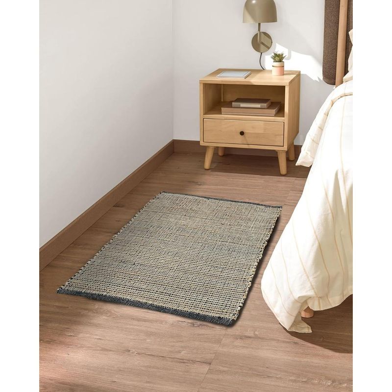 Buy THE HOME TALK Handmade Jute Rug Dust Proof Decorator Black Online