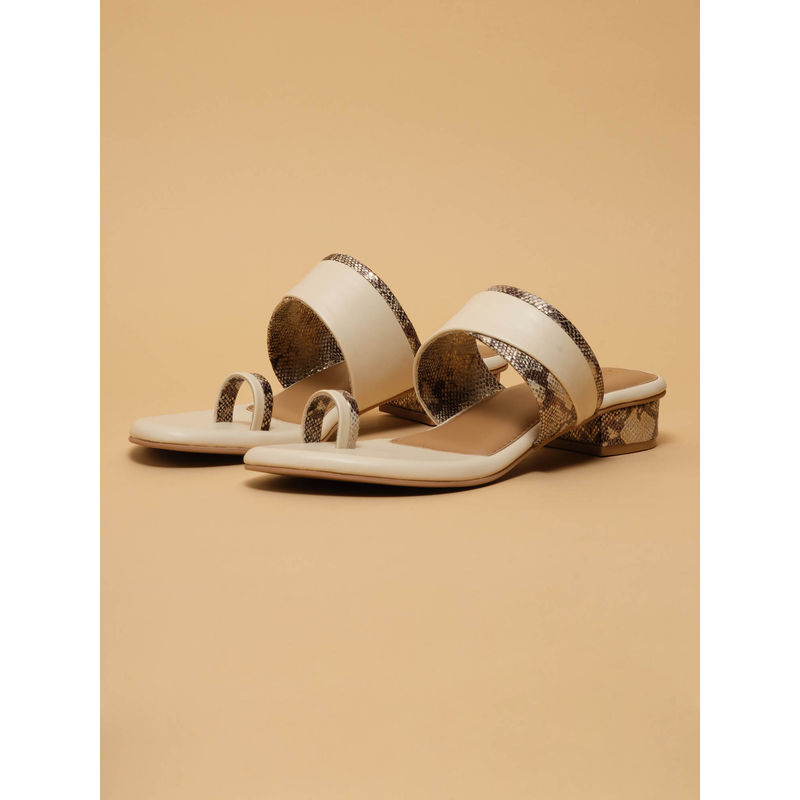 Buy Eridani Roma One Toe Cream Sandal Heels Online