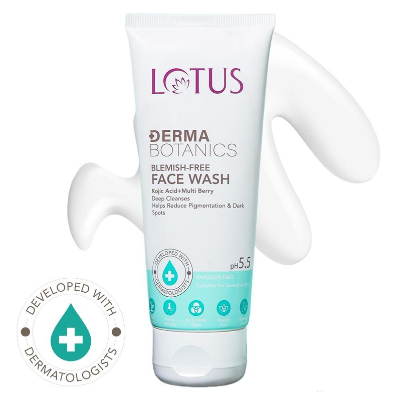 Buy Lotus DermaBotanics Kojic Acid + Multi Berry Blemish-Free Face Wash ...