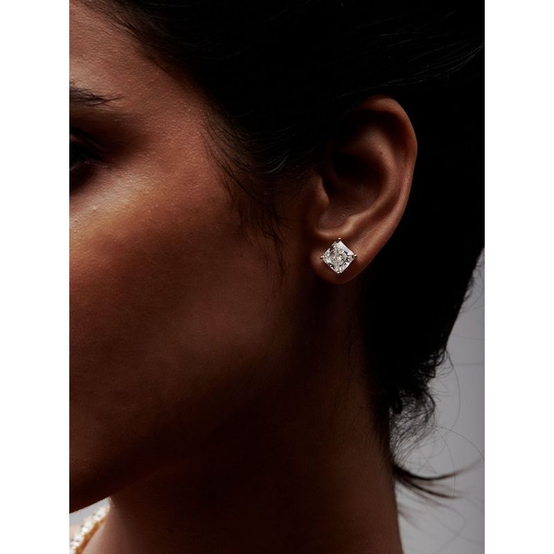 Buy MISS JO Square Shaped Solitaire Stud Earrings Online