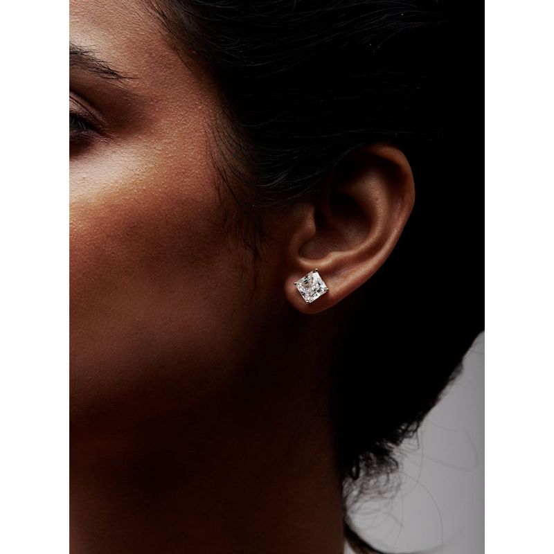 Buy MISS JO Square Shaped Solitaire Stud Earrings Online