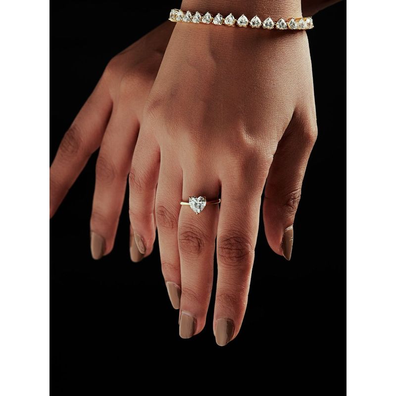 Buy MISS JO Heart Shaped Solitaire Engagement Ring Online