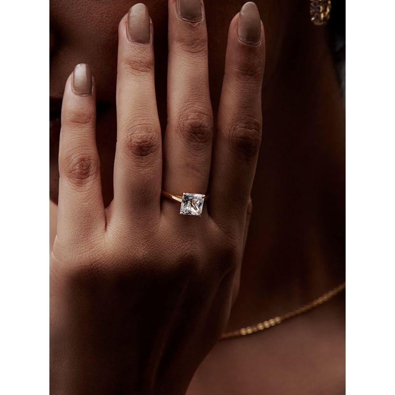 Buy MISS JO Square Shaped Solitaire Engagement Ring Online