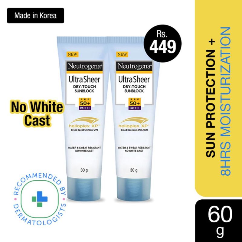 Buy Neutrogena Ultrasheer SPF50+ PA+++ Ultra Light Face Sunscreen For ...