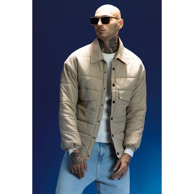 Buy Snitch Beige Double Pocket Jacket Online