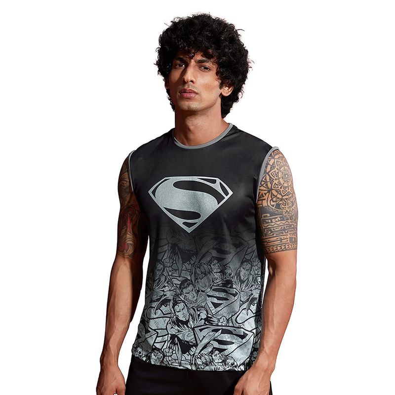 Buy The Souled Store Superman Logo Vests Black Black Online