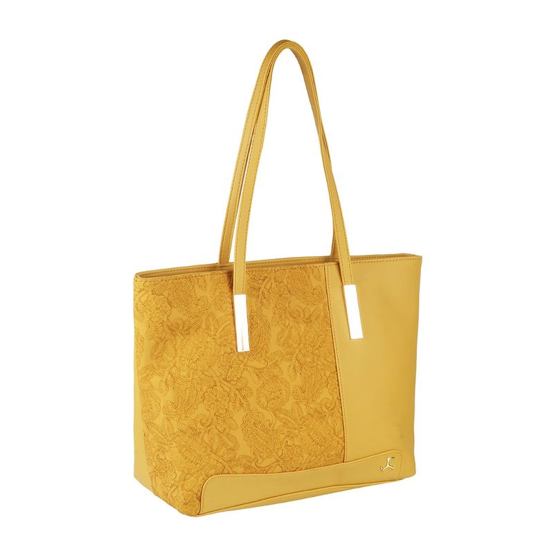 Buy Mochi Textured Yellow Tote Bag Online