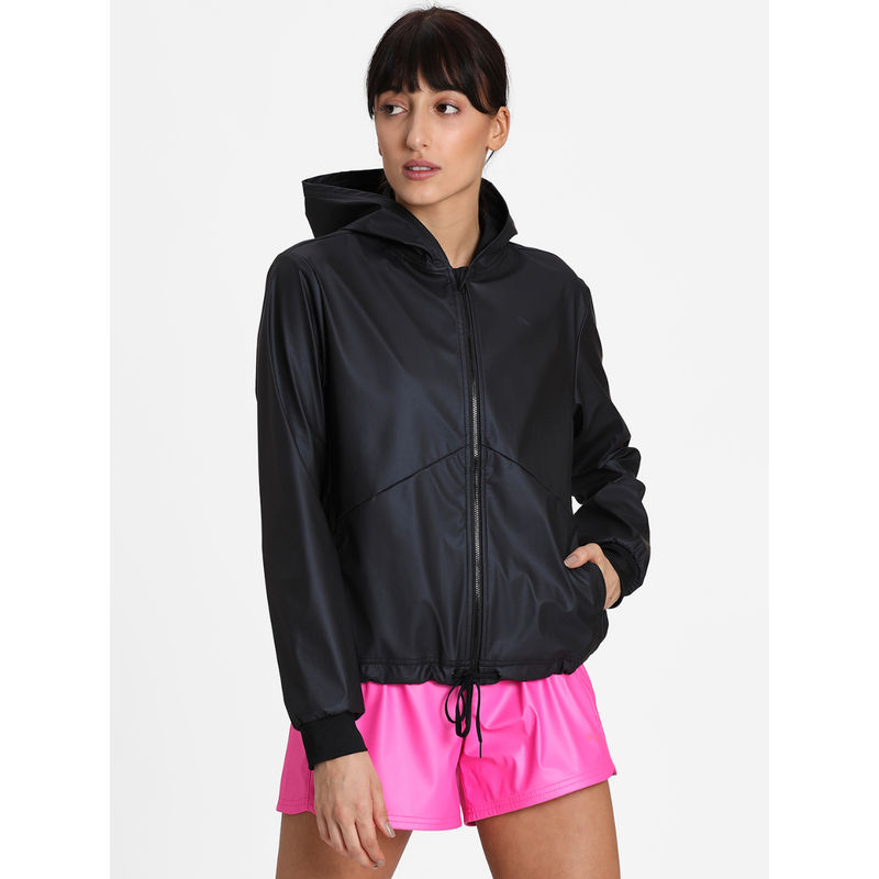 Buy Puma Warm-up Shimmer Hooded Raincell Womens Black Training Jacket ...