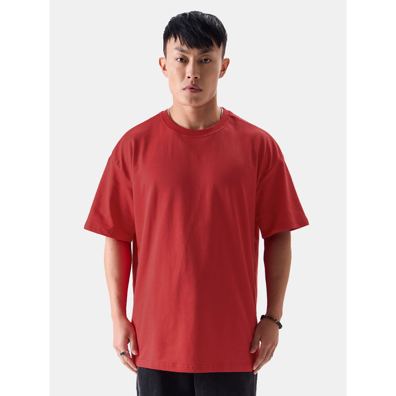 Buy The Souled Store Red Oversized T-Shirt Online