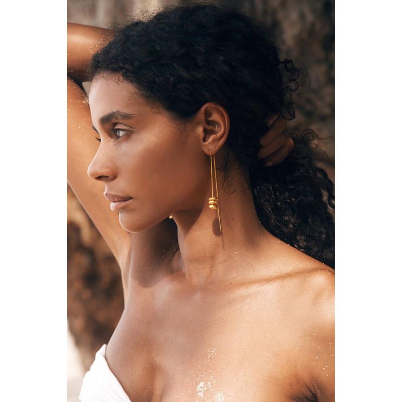 Buy DE'ANMA Gold Tiva Drop Earrings Online