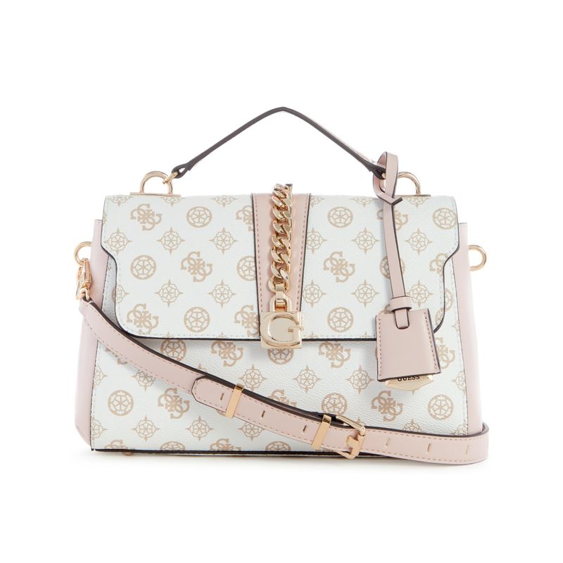 Buy Guess White Tiberia Top Handle Sling Bag Online