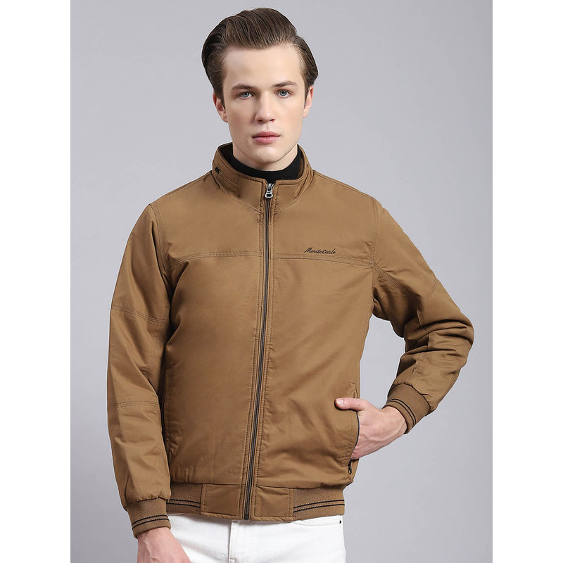 Buy Monte Carlo Brown Solid Jacket Online