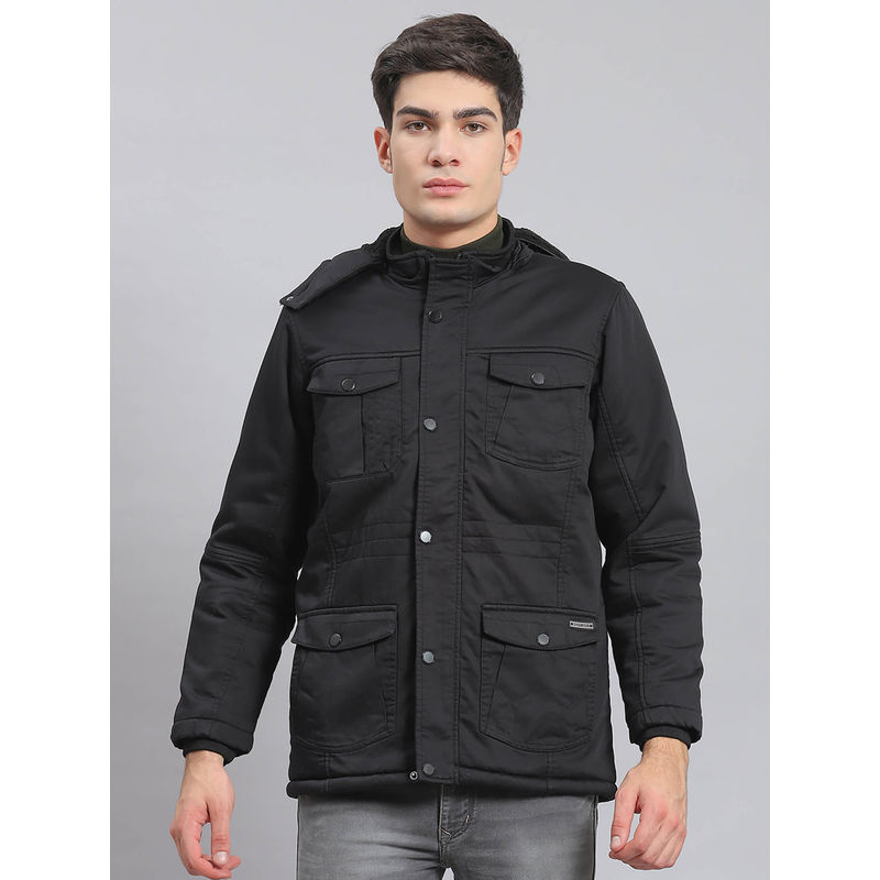 Buy Monte Carlo Black Solid Jacket Online