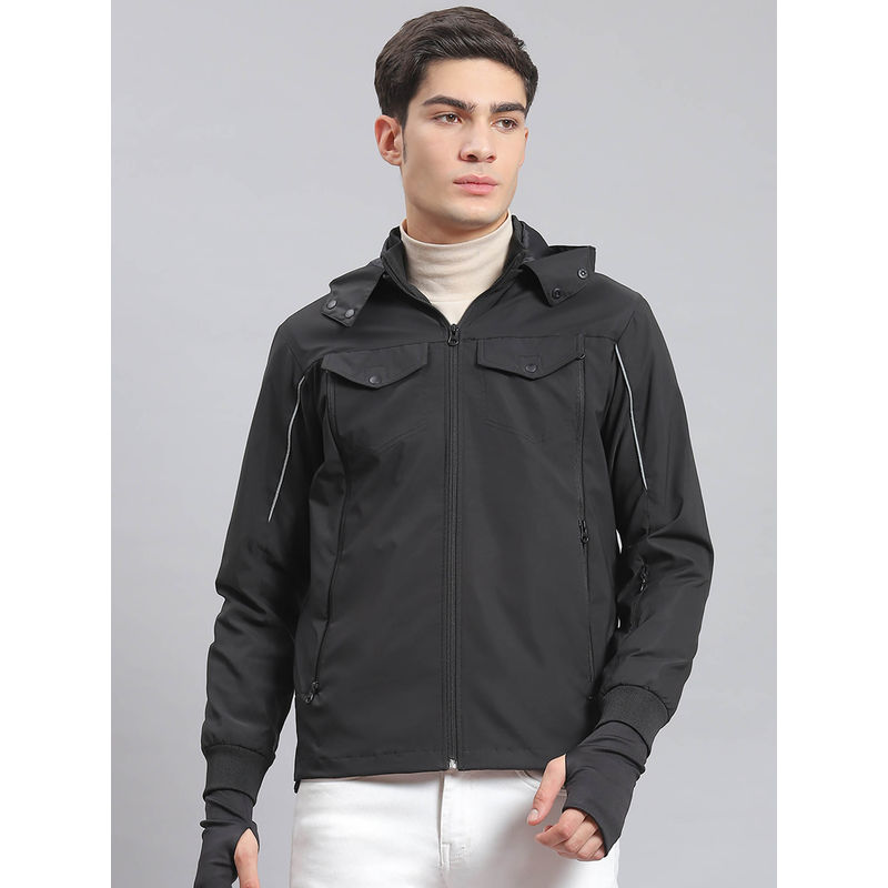 Buy Monte Carlo Black Solid Jacket Online