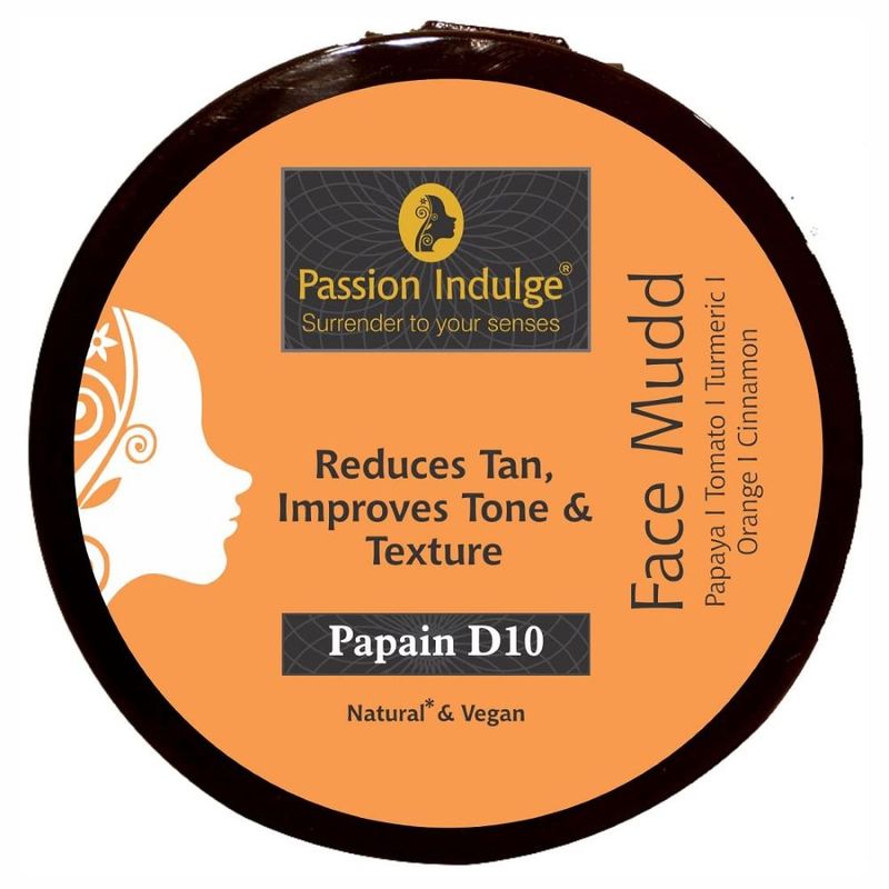 Buy Passion Indulge Papain D10 Natural Face Mudd Pack For Tan Removal ...