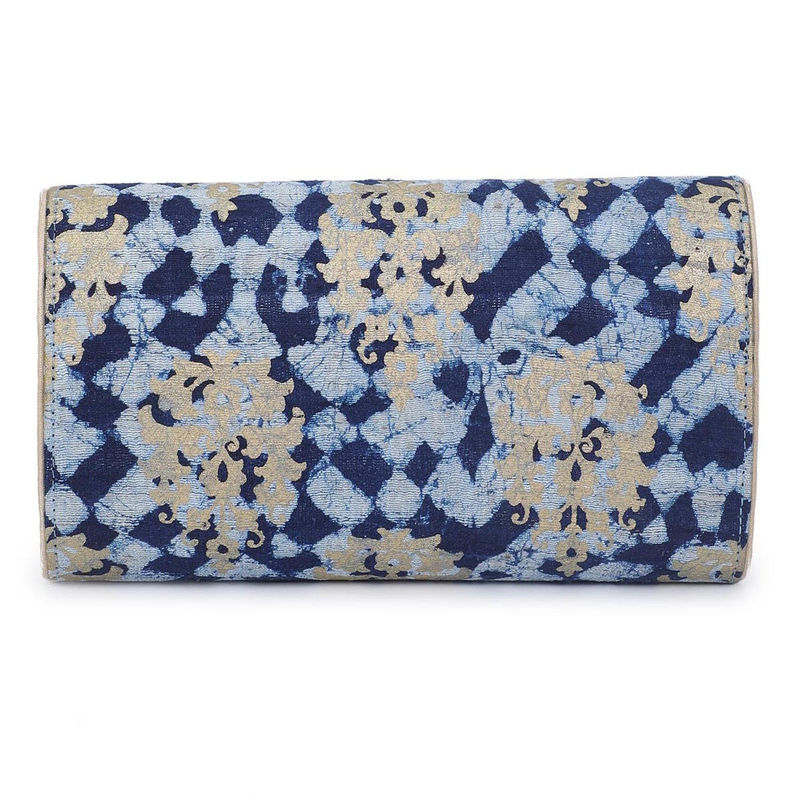 Buy The Purple Sack Block Blue Clutch Online