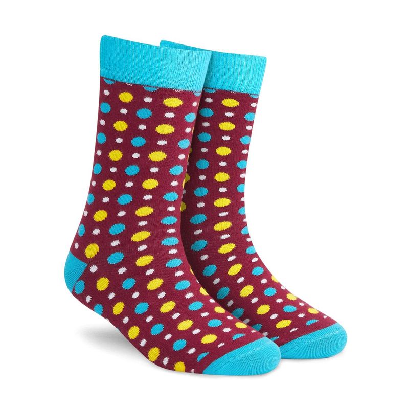 Buy Dynamocks Fizzy Men & Women Crew Length Socks - Maroon (Free Size ...