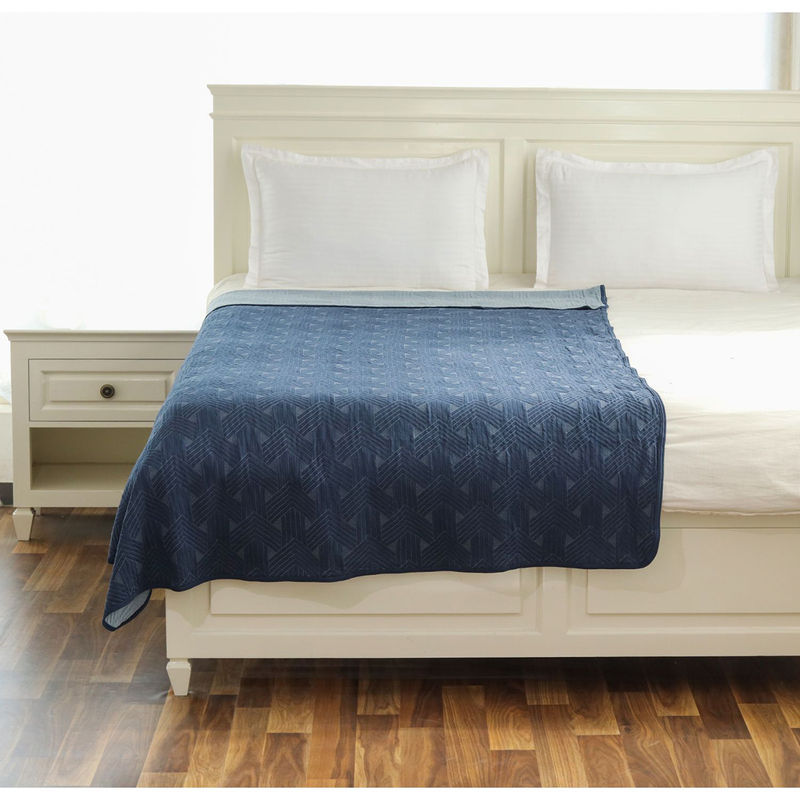 Buy PLUCHI Parquet Texture Cambridge BlueCotton Knitted Light Weight ...