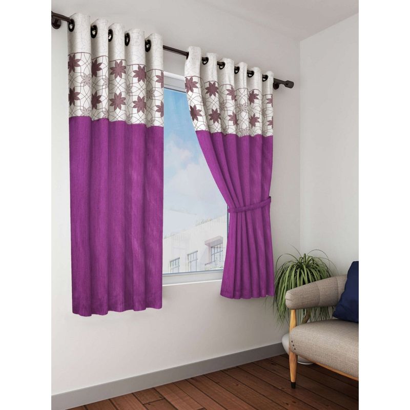Buy BIANCA Pure 5 Feet Curtain Wine02 Online
