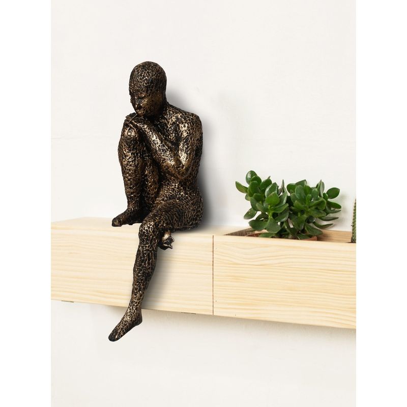 Buy eCraftIndia Man Statue Sitting In Thinking Position Showpiece Online