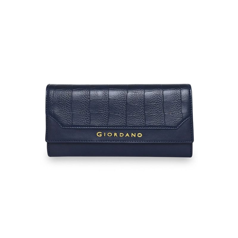 Buy Giordano Women's Navy Blue PU Casual Wallet (L) Online