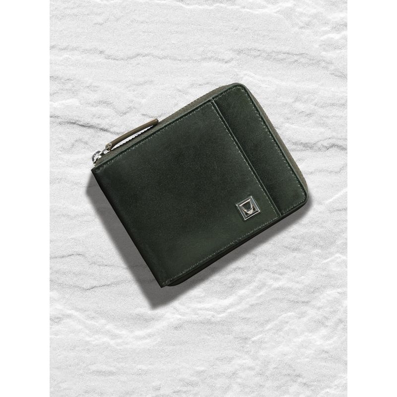 Buy Hidesign Genuine Leather Men's Bi Fold Wallet - Olive Online
