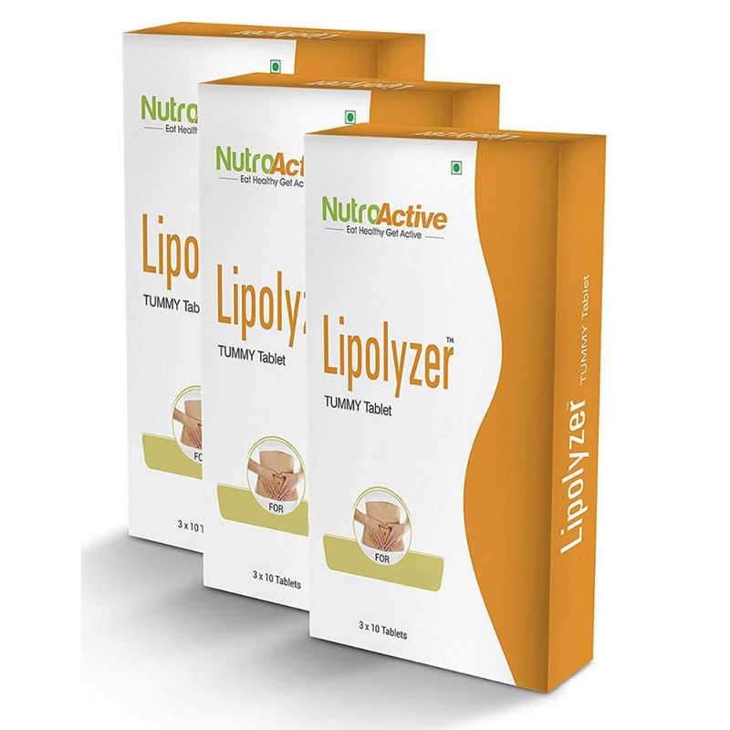 Buy Nutroactive Lipolyzer Fat Burner Tummy Tablets Pack Of 3 Online