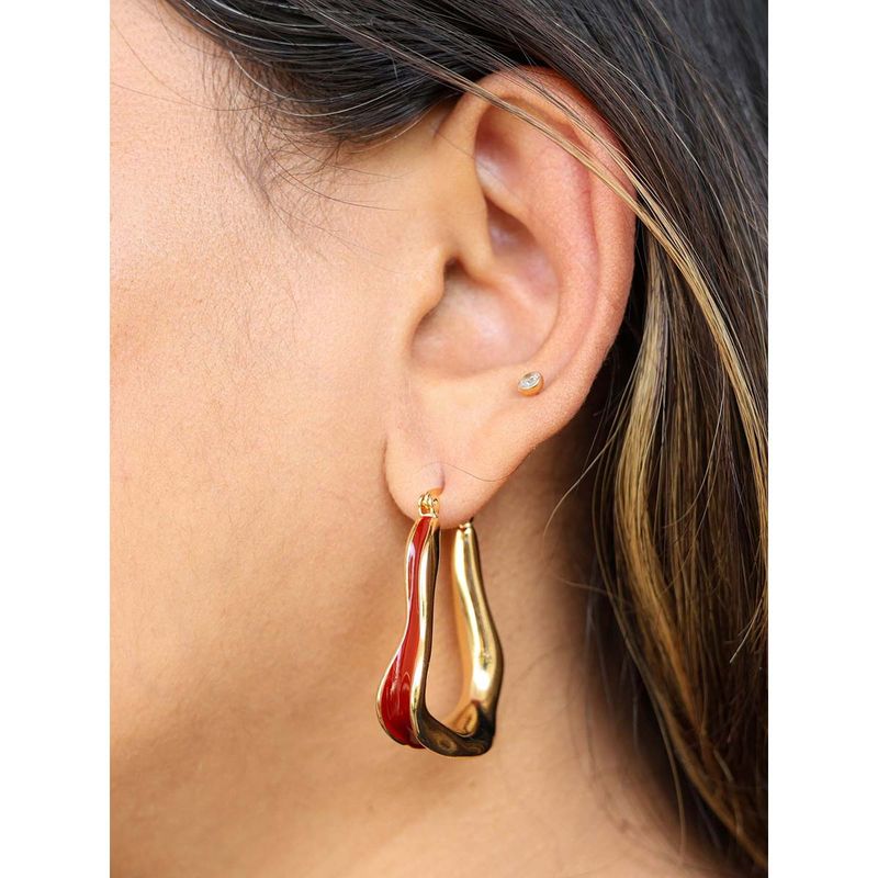 Buy Viari Accessories Luna Hoops- Maroon Online