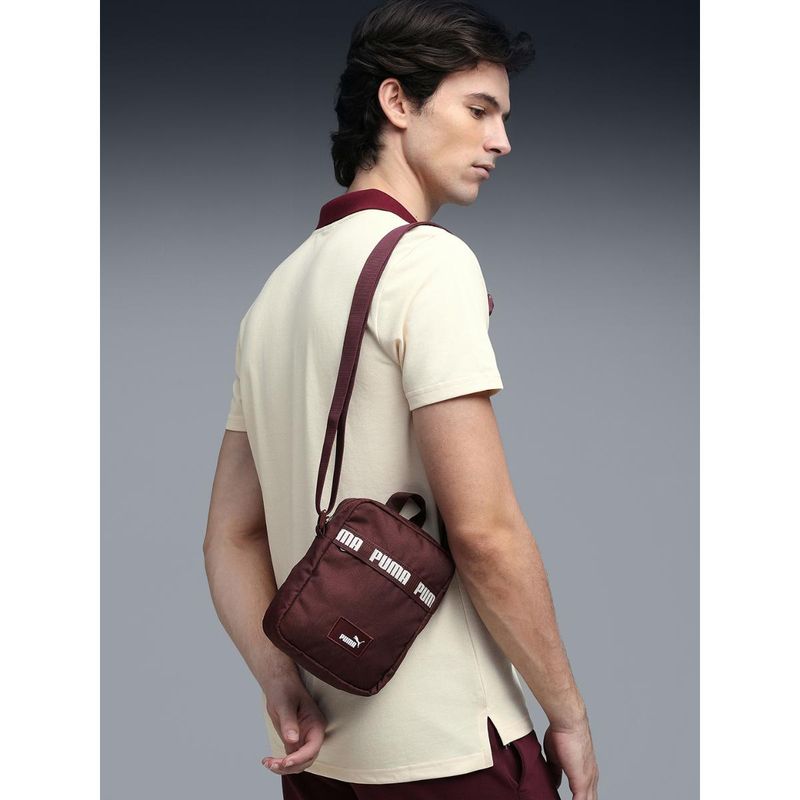 Buy Puma Red Solid Phase Tape Portable Sling Bag Online
