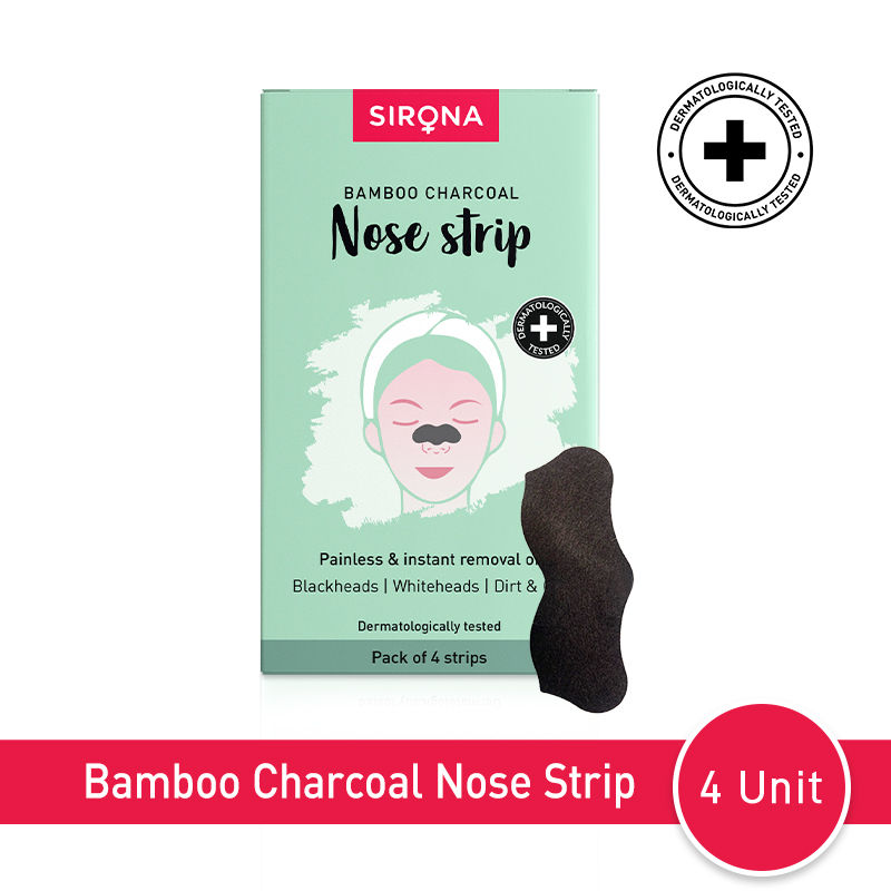 Sirona Natural Bamboo Charcoal Nose Strips For Women Removes