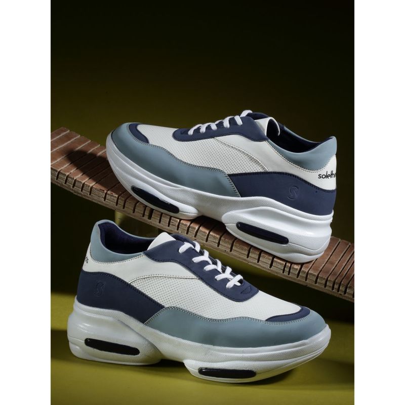 Buy SOLETHREADS Odyssey Blue Colorblock Women Sneakers Online