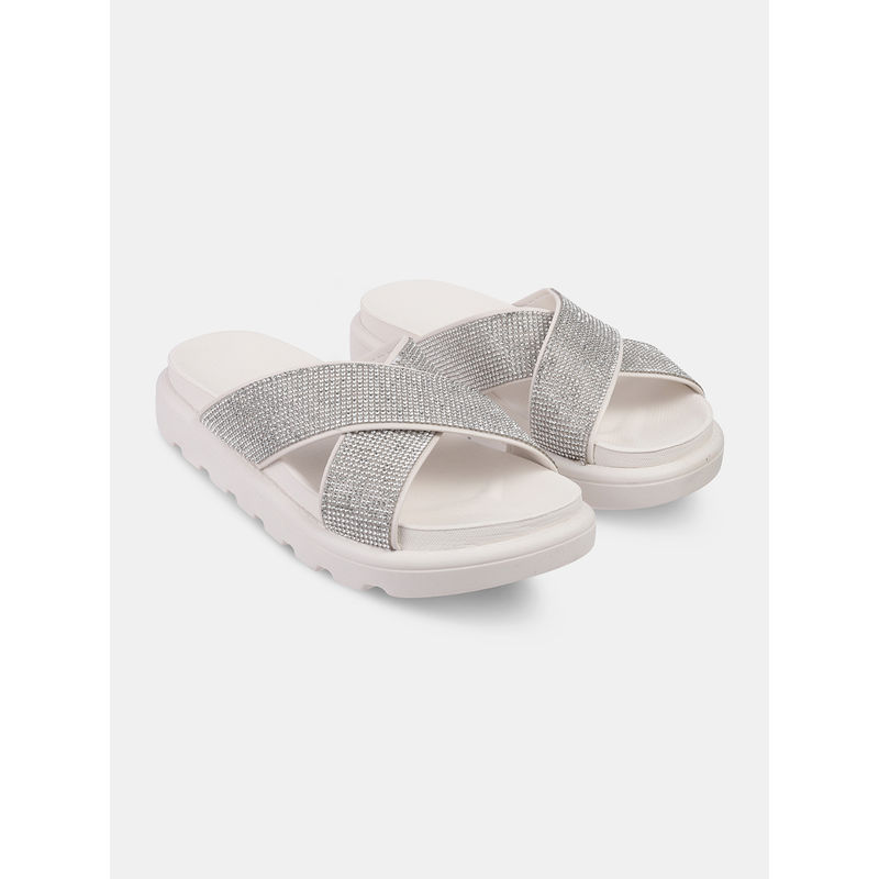 Buy Vizzano Women Silver Embellished Sandals Online