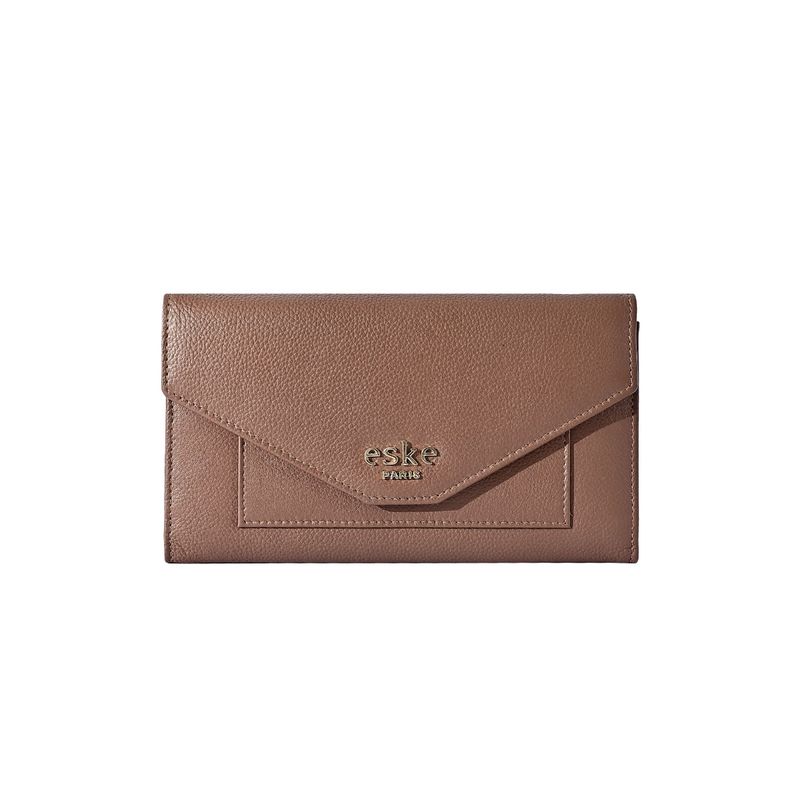 Buy Eske Percy Genuine Leather Trifold Women's Wallet Brown Online