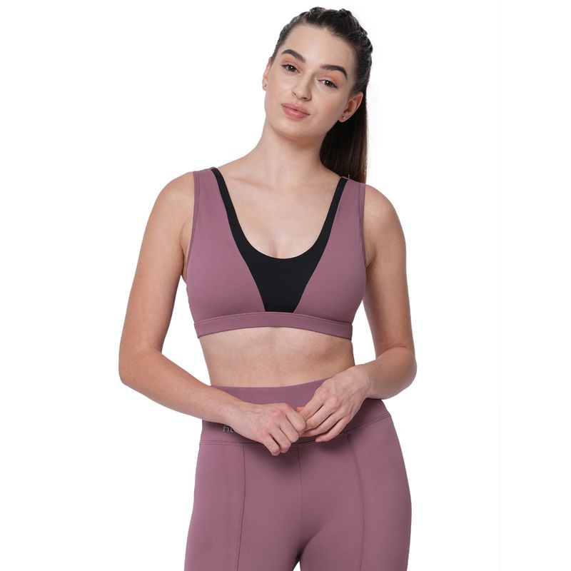 Buy Fitkin New Classic Fit Purple Sports Bra Online