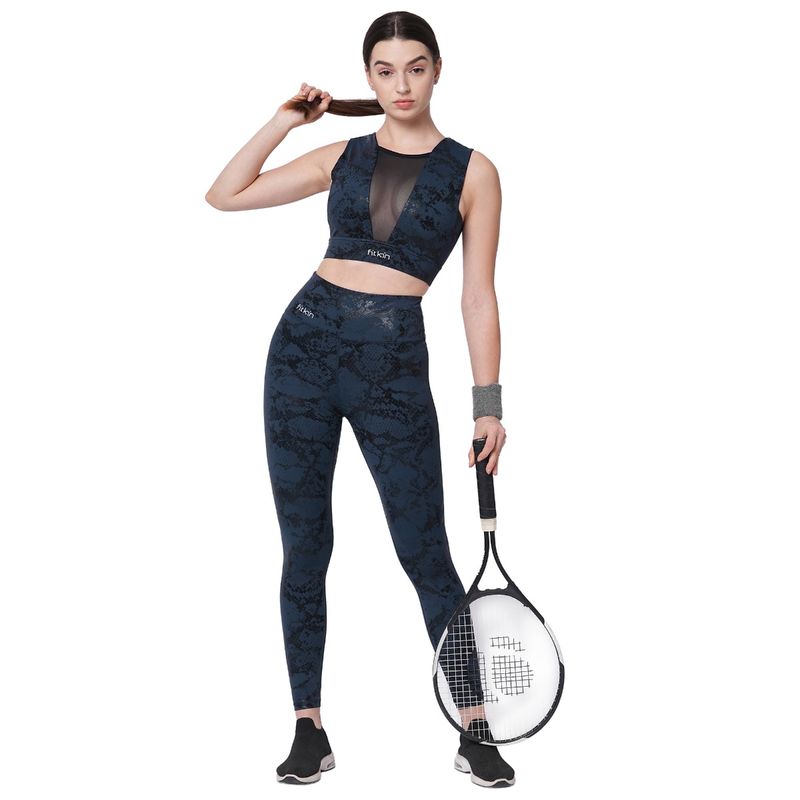 Buy Fitkin Luxury Active Snake Print High Waist Tights Online