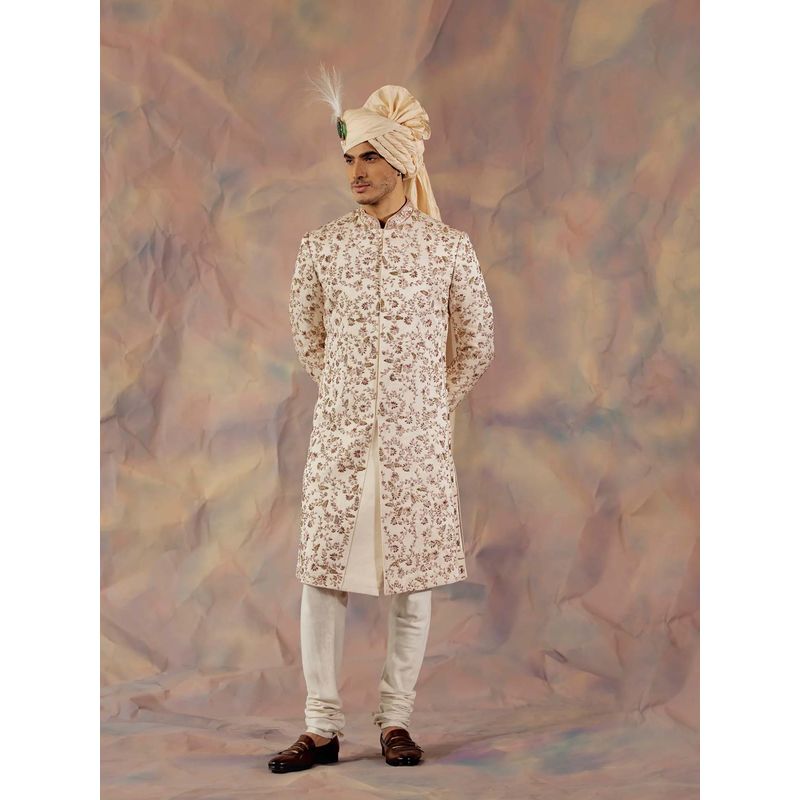 Buy Jatin Malik Off White Rendezvous Sherwani Online