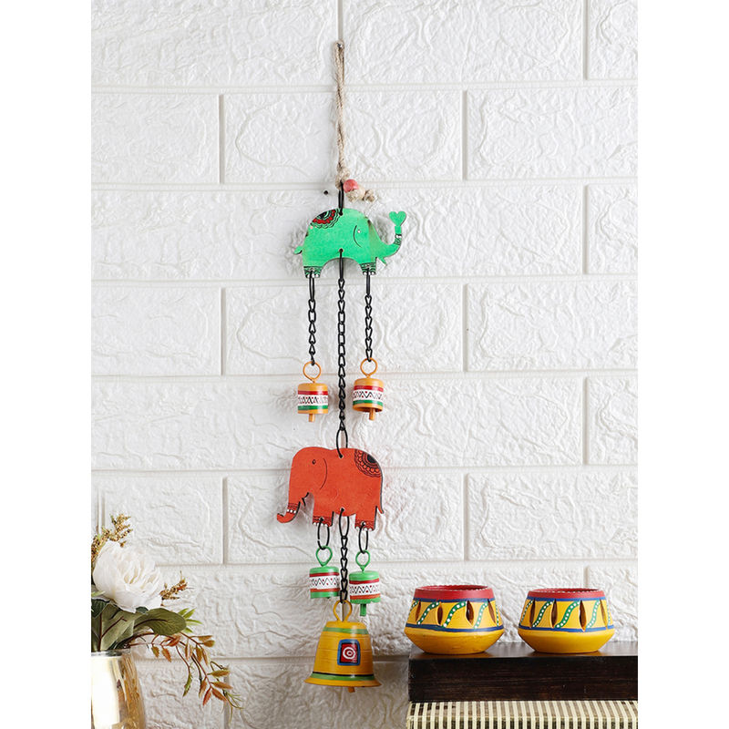 Buy VarEesha Multi-Color Hand Crafted Bell Wind Chime Wall Hanging Online