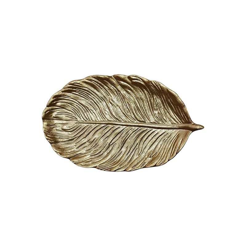 Buy Art Street Carved Brown Wooden Palm Leaves Decorative Mdf Plate ...
