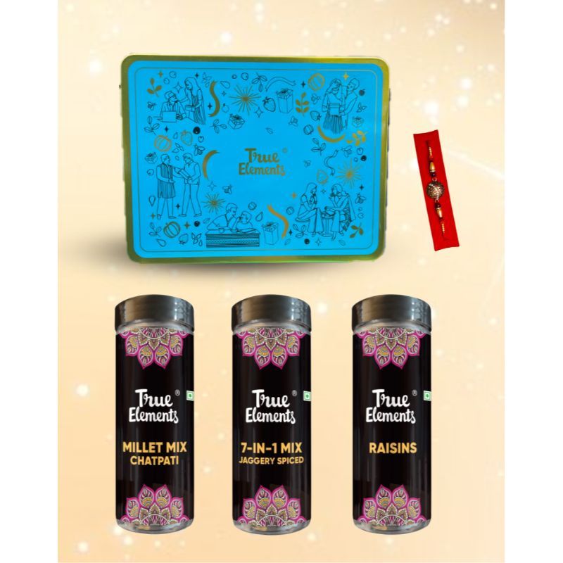 True Elements Gourmet Delight Hamper With Rakhi: Buy True Elements ...