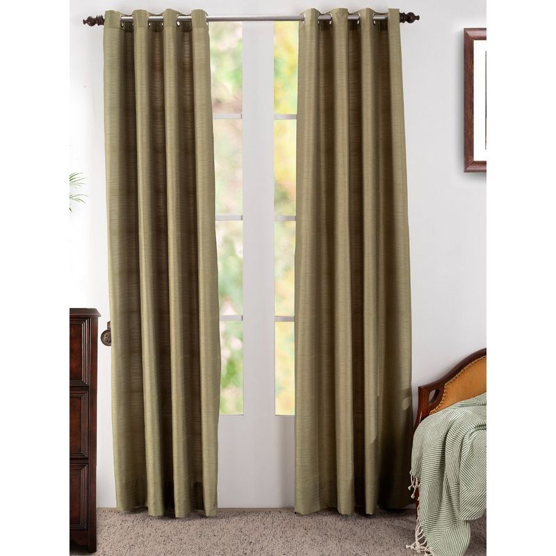 Buy Maspar Graduated Stripe Polyester Solid Dull Rock Door Curtain Set ...