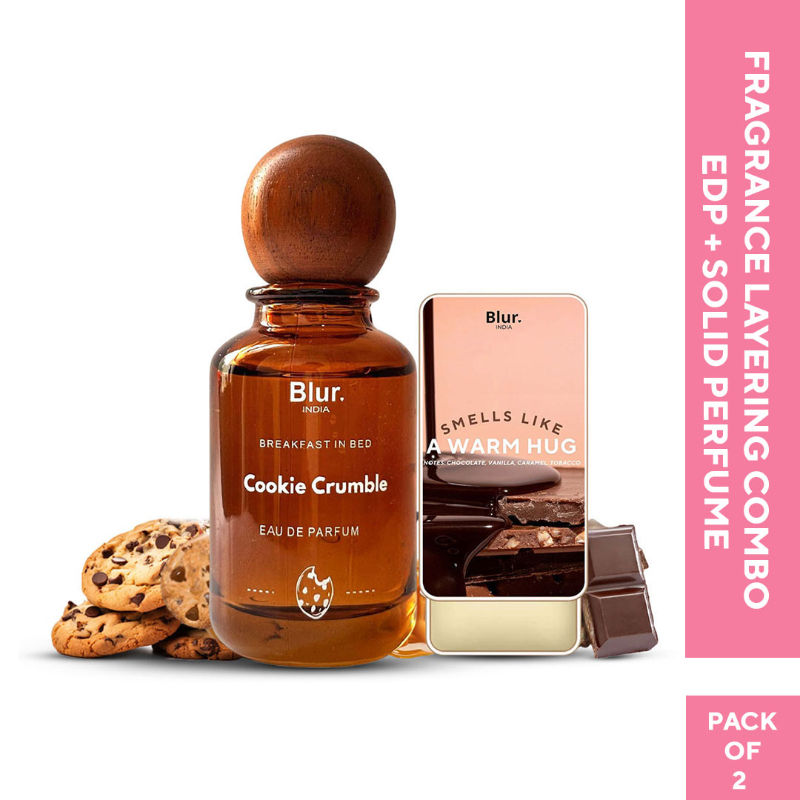 Buy BLUR India Layering Combo Cookie Crumble EDP + Warm Hug Solid ...
