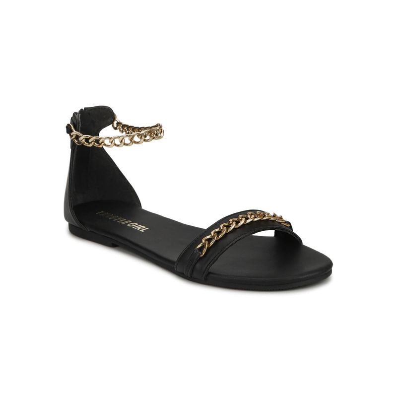Buy Truffle Collection Black Solid Flats Online