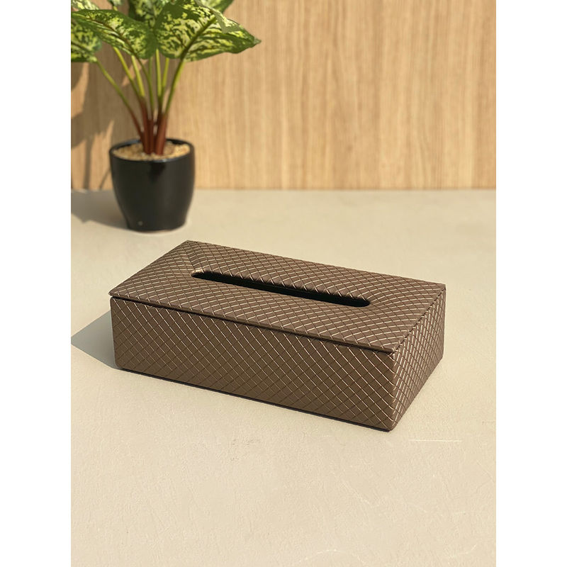 Buy Mason Home Braided Brown Tissue Box Online
