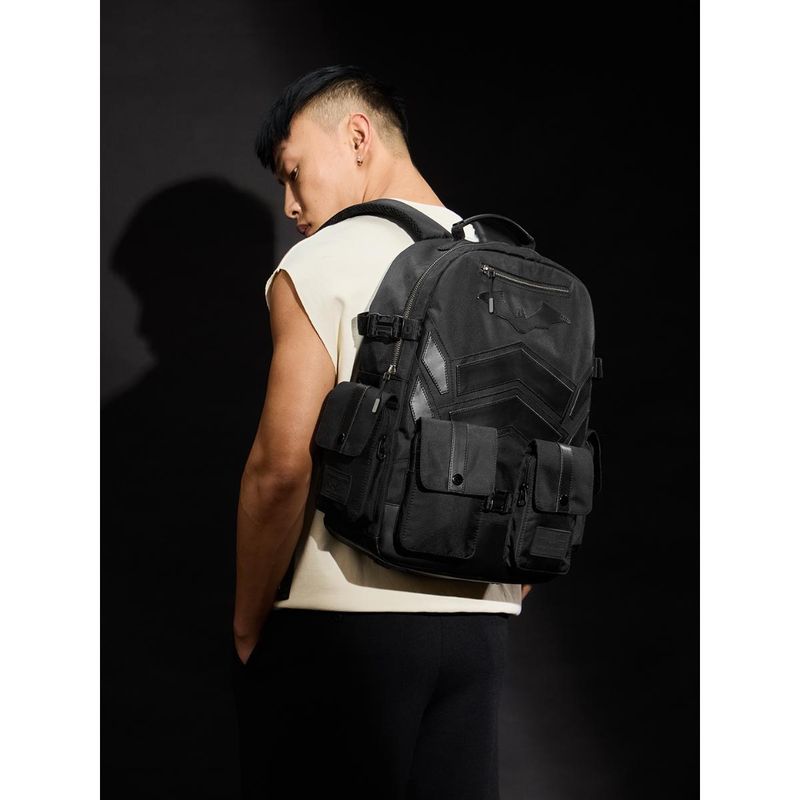 Buy The Souled Store Official Batman Gotham Gear Black Backpack Online