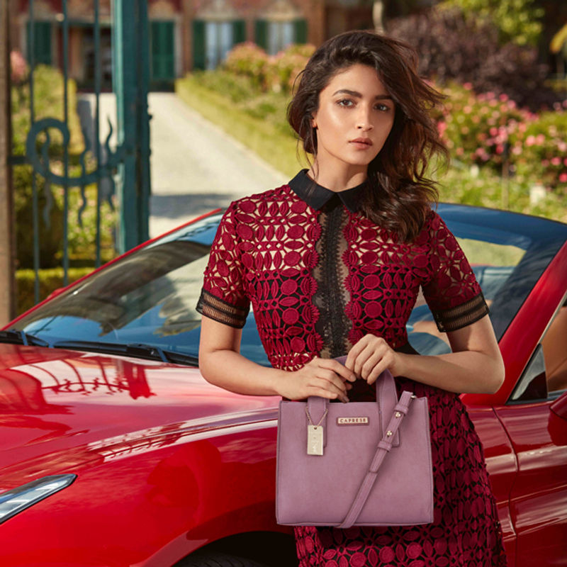 Buy Caprese Monna Sm Mauve Satchel Bag Online